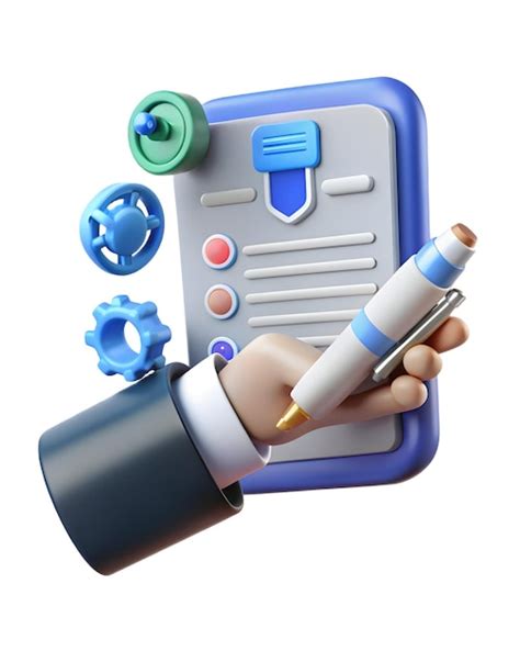 3d Ai Robot And Quality Assurance System Symbols For Integrated Designs On White Background