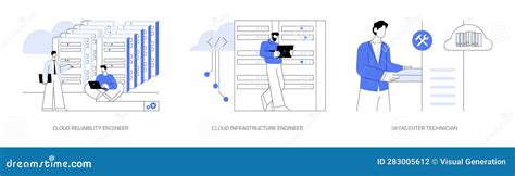 Datacenter Abstract Concept Vector Illustrations Stock Vector Illustration Of Colleagues