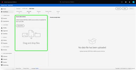 Create An Api Streaming Connection Using The Ui Adobe Experience