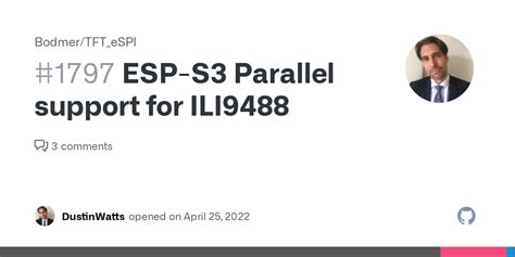 Esp S3 Parallel Support For Ili9488 · Issue 1797 · Bodmertftespi