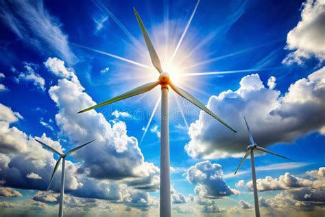 Harnessing The Power Of The Wind A Modern Wind Turbines Efficient Energy Capture Stock