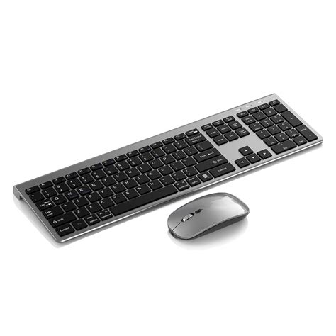 Ultra Slim Rechargeable Bluetooth Wireless Silent Keyboardandmouse Ergonomic Full Size Multi