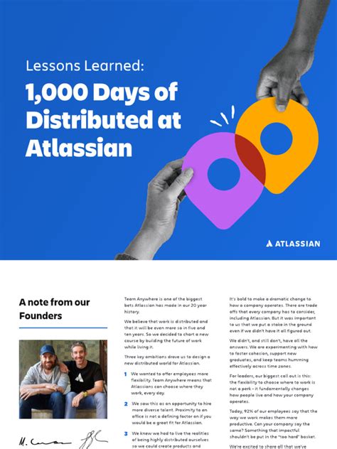 Lessonslearned From Distributed Work Atlassian Pdf Policy Goal