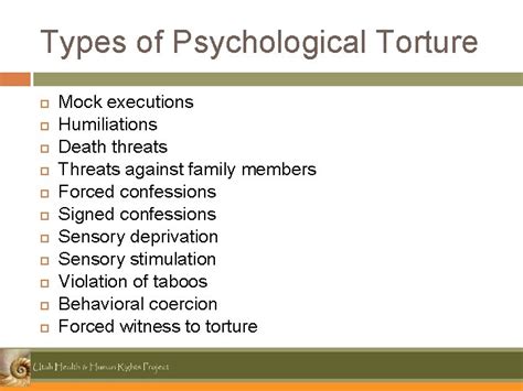 Speaking The Unspeakable The Treatment Of Torture Survivors