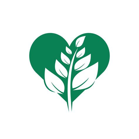 Heart Tree Logo Design Love Tree Logo Design Ecology Happy Life Logotype Concept Icon