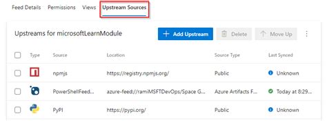 use packages from uso de paquetes de azure
