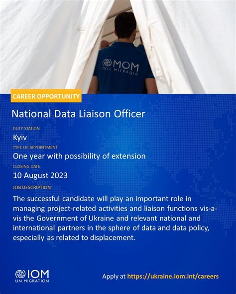 Iom Ukraine On Linkedin 👇 We Are Hiring The National Data Liaison