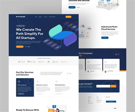 saas landing page design behance