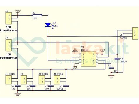 Square Wave Generator NE555 LaskaKit
