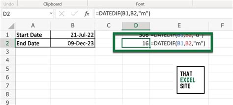 How To Calculate The Difference Between Two Dates In Excel That Excel Site