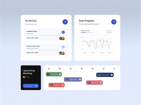 Project Management Ui Components By Kritika On Dribbble