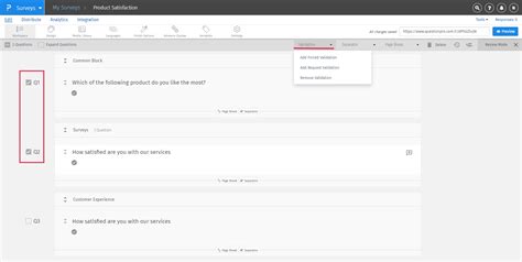 Validation Settings Questionpro Help Document