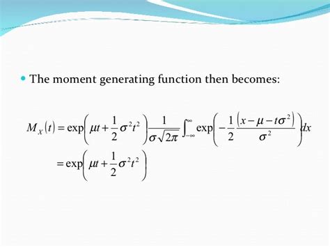 moment generating function