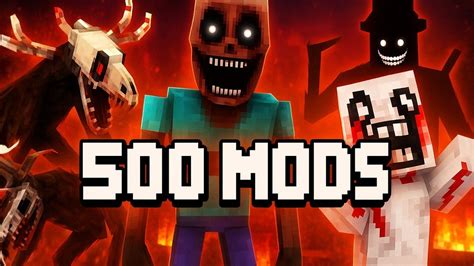 I Added 500 Horror Mods To Minecraft And Regretted It Immediately Youtube