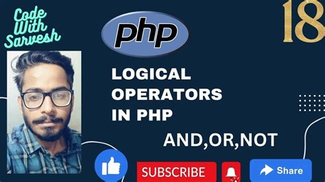 logical operators in php php tutorial in hindi code with sarvesh