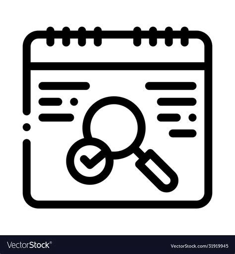 No Error Detection Icon Outline Royalty Free Vector Image