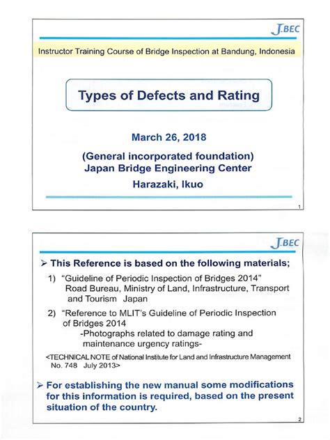 Types Of Defects And Rating Pdf