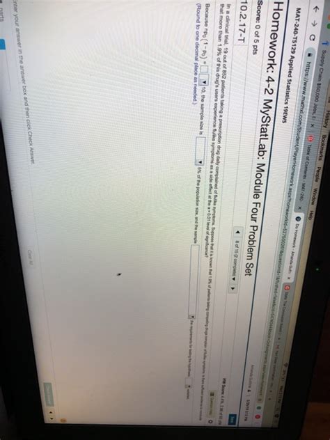 Solved Table Of Homework MyStatLab Module Four Problem Chegg Com