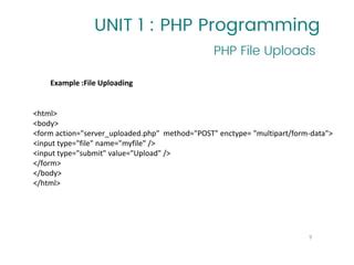 WEB TECHNOLOGIES PHP Programming PDF