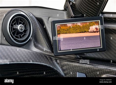 Modrn Car LCD Display Functioning As A Rear View Camera Stock Photo Alamy