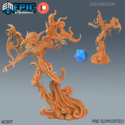 3d File Smoke Mephit ‧ Dnd Miniature ‧ Tabletop Miniatures ‧ Gaming Monster ‧ 3d Model ‧ Rpg