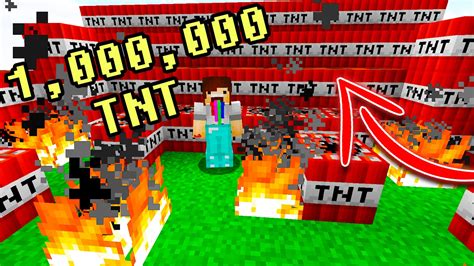 1 000 000 Tnt Vs Minecraft Noob Youtube