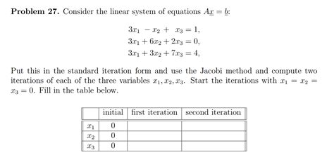 solved problem 27 consider the linear system of equations