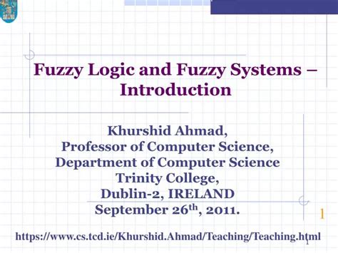 PPT Fuzzy Logic And Fuzzy Systems Introduction PowerPoint Presentation ID