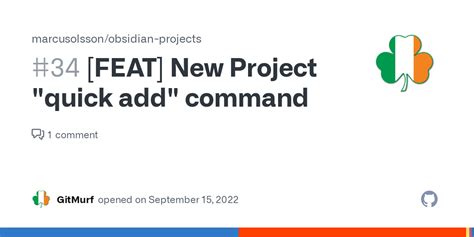 Feat New Project Quick Add Command · Issue 34 · Marcusolsson
