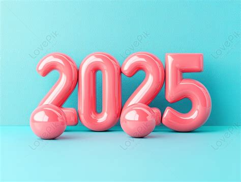 연한 빨간색 3d 2025 글꼴 배경 Png 일러스트 무료 다운로드 Lovepik