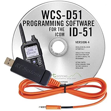 Icom WCS D51 Programming Software With USB Cable For Icom ID 51A ID 51E In Oman Whizz USB Cables