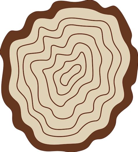 Tree Ring Slice Premium Vector