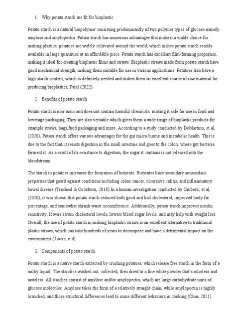 Rrl Capstone Pdf Starch Potato