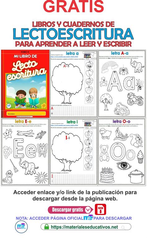 LIBROS Y CUADERNOS DE LECTOESCRITURA PARA APRENDER A LEER Y ESCRIBIR. | Aprendo a leer, Libros ...
