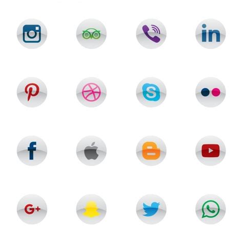 Free Vector Circular Social Media Icons