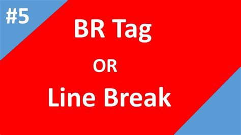Html Line Break Or Html Br Tag Part 5 Html Tutorial For Beginners Tech Talk Tricks Youtube