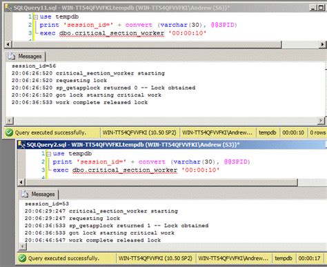 Prevent Multiple Users Running The Same Sql Server Stored Procedure