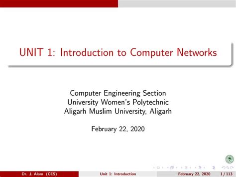 Computer Networks -Unit-I | PDF