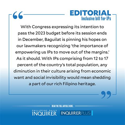 Inclusive Bill For Ips Inquirer Opinion