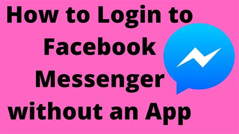 Messenger Login Without Facebook 147954 Messenger Account Without
