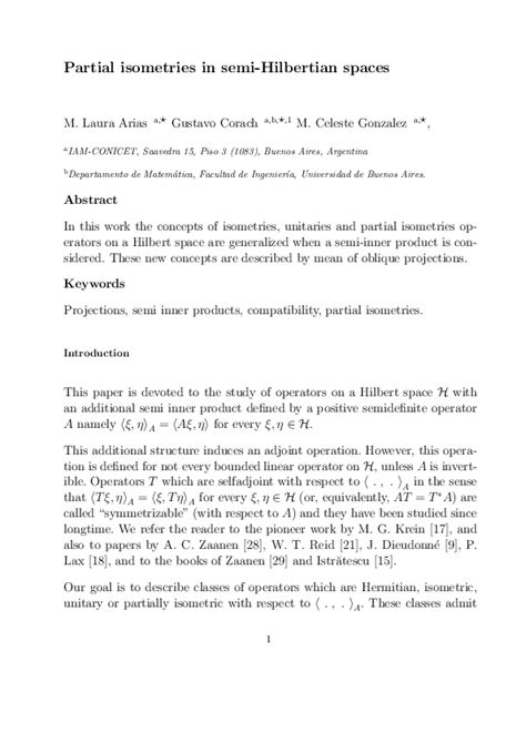 pdf partial isometries in semi hilbertian spaces