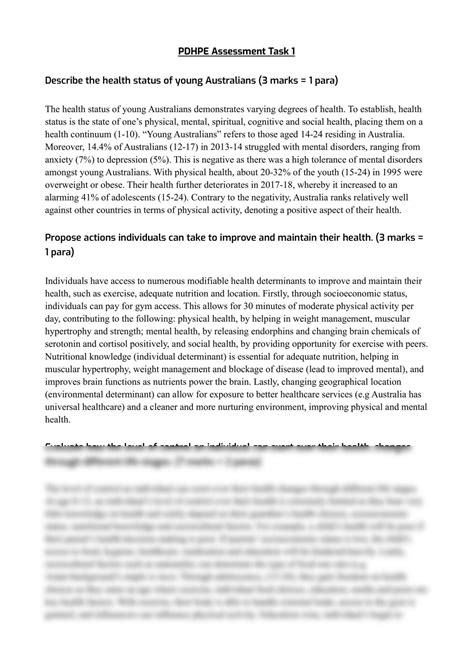 Band 6 Pdhpe Answers To Syllabus Questions Personal Development Health And Physical Education