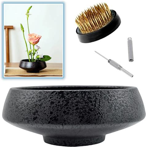 Eggone Japanese Ikebana Vase Kit Flower Shallow Container Ceramics