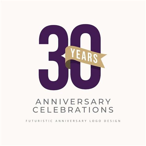 Premium Vector 30 Years Anniversary Celebrations Logo Concept