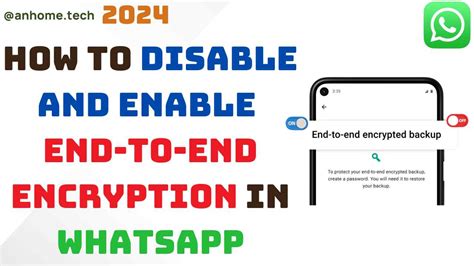 How To Disable And Enable End To End Encryption In Whatsapp