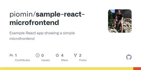 Github Piomin Sample React Microfrontend Example React App Showing A Simple Microfrontend