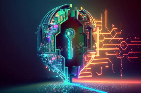 Keyhole In Crypto Digital Cyber Space Security Technology Concept Network Tech Generative Ai