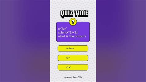 Quiz 1 What Is The Output Learn Programming Python Youtube