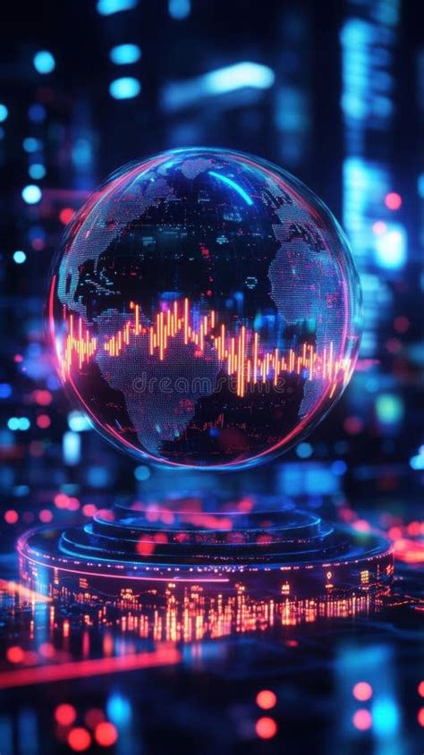 Global Data Network A Futuristic Visualization Of Interconnectedness Stock Illustration