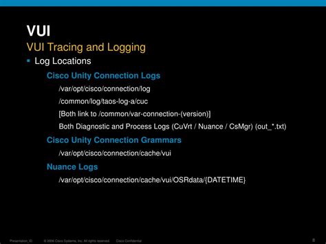 PPT Cisco Unity Connection 2 0 VUI Troubleshooting PowerPoint Presentation ID 4363762